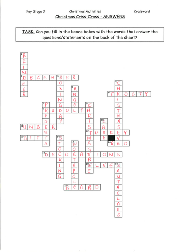 Christmas Criss-Cross | Teaching Resources