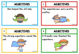 Adjectives Task Cards | Teaching Resources