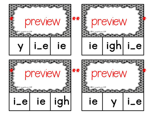 Long I Vowel Clip Cards | Teaching Resources