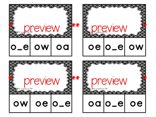 Long O Vowel Clip Cards | Teaching Resources