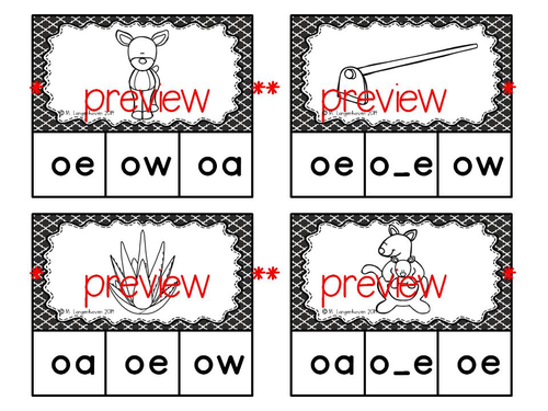 Long O Vowel Clip Cards | Teaching Resources