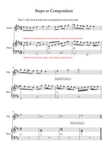 Steps to composition (GCSE Music) | Teaching Resources