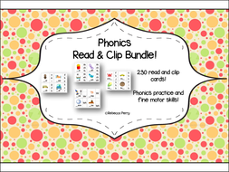 Phonics Bundle – 230 cards!! Read and Clip – Phonics & Fine Motor ...