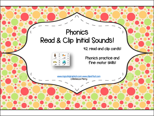 Phonics Read and Clip – Initial Sounds – Phonics & Fine Motor Skills ...