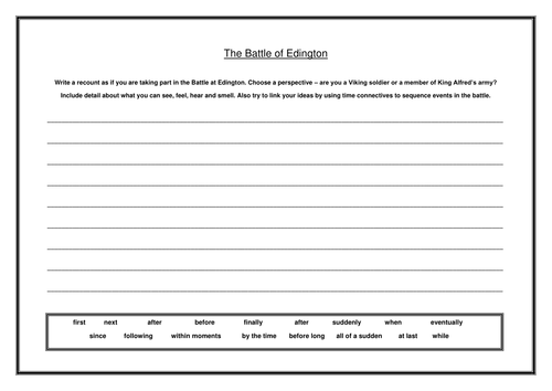 Alfred the Great and The Battle of Edington Worksheet Pack KS2 ...