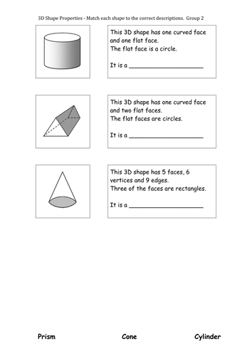 Math 3D Shapes Early Grades. Fully supported activities. | Teaching ...