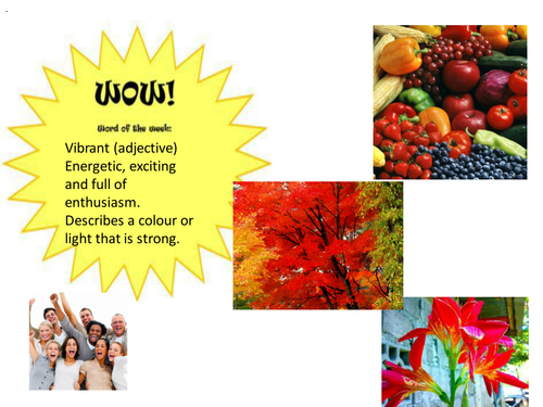 WORD OF THE WEEK COMPLETE SCHEME (and punctuation of the week). Whole ...