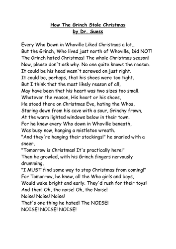 The Grinch/ Christmas | Teaching Resources