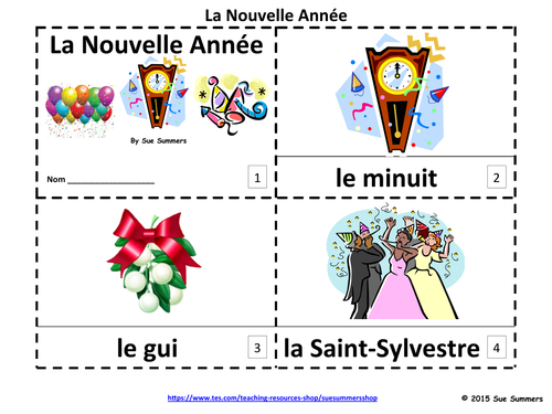 French New Year 2 Emergent Reader Booklets and Presentation | Teaching ...