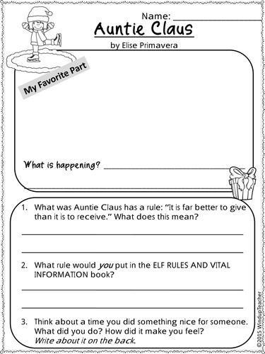 Auntie Claus Activity Sheets *Print and Go!* | Teaching Resources