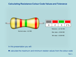Calculating Resistance Colour Code Values and Tolerance | Teaching ...
