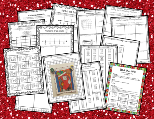 Christmas Math Pack for 5th Grade | Teaching Resources