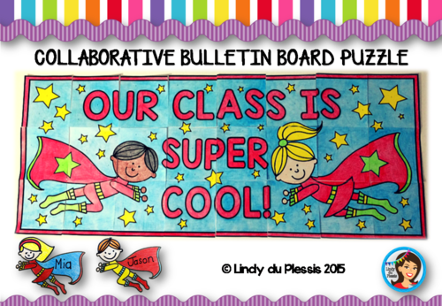 Collaborative Class Bulletin Board (Superhero Theme) | Teaching Resources