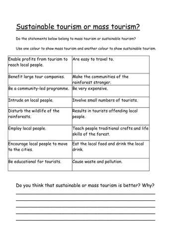 Tourism | Teaching Resources