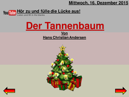 German: Christmas Story - Der Tannenbaum by Hans Christian Andersen ...