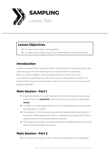 Sampling - Complete Lesson | Teaching Resources