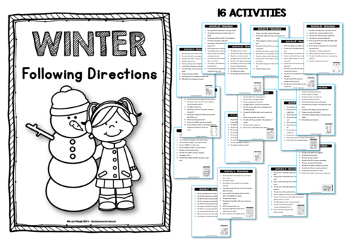 Winter Listening Skills (Following Directions) | Teaching Resources