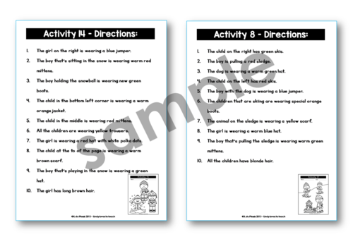 Winter Listening Skills (Following Directions) | Teaching Resources
