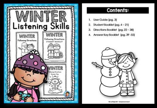 Winter Listening Skills (Following Directions) | Teaching Resources