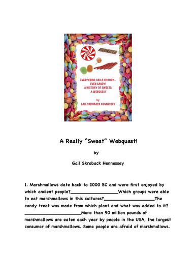 Everything has a History...Even Candy! Web quest | Teaching Resources