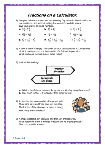 Using a Calculator Homework Pack (HIGHER and FOUNDATION - Grades E-C ...