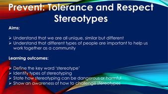 British Values: Prevent: Tolerance and respect - Stereotypes | Teaching ...