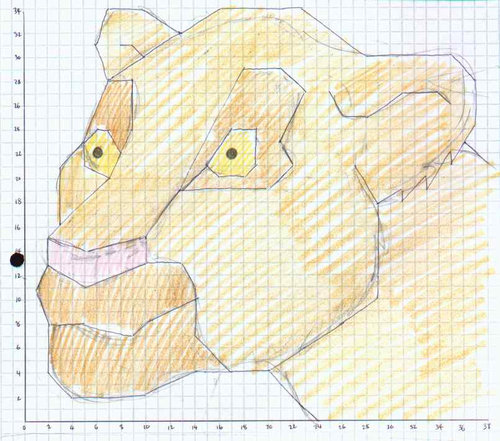 Coordinate Pictures one quadrant - Lion King (picture) | Teaching Resources