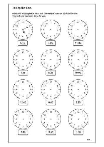 Math Grade 2 - Time. Bundle of worksheets for telling the time and ...