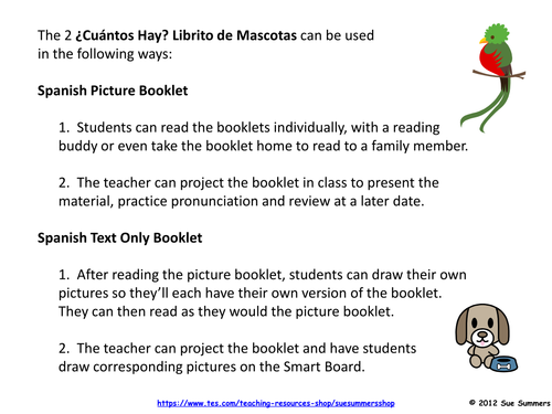 Spanish Numbers and Pets 2 Booklets - Cuantos Hay? | Teaching Resources