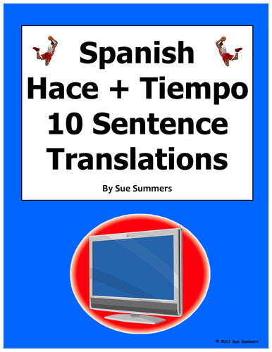 Spanish Hacer + Time / Cuanto Tiempo Hace Sentences Worksheet ...