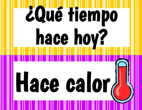 Spanish Weather {El Tiempo} Word Wall & Bulletin Board Set | Teaching ...