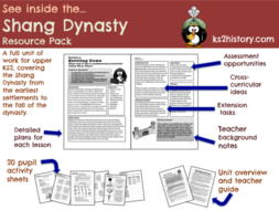 Shang Dynasty Planning Pack | Teaching Resources