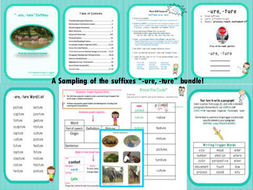 Know the Code: Suffixes -ure & -ture | Teaching Resources