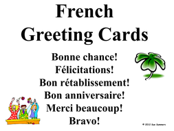 French Greeting Cards For All Occasions | Teaching Resources
