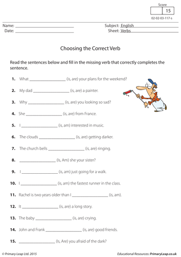 Choosing the Correct Verb (1) | Teaching Resources