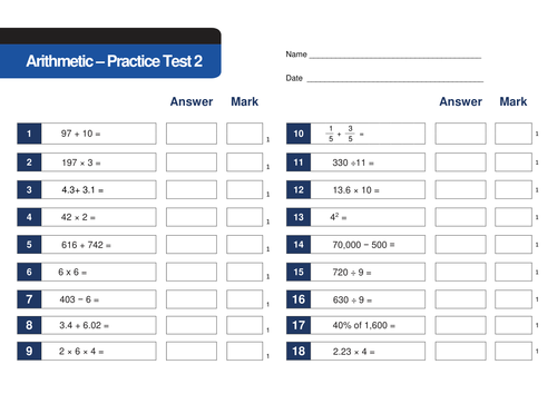 first 2 of 24 Practice Year 6 Arithmetic Tests - Booklets and A4 sheets ... first 2 of 24 Practice Year 6 Arithmetic Tests - Booklets and A4 sheets ...