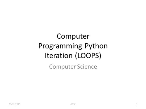 OCR A452 Practical Investigation PYTHON ITERATION (LOOPS) | Teaching ... OCR A452 Practical Investigation PYTHON ITERATION (LOOPS) | Teaching ...