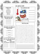Teaching Spellings URE Worksheet | Teaching Resources