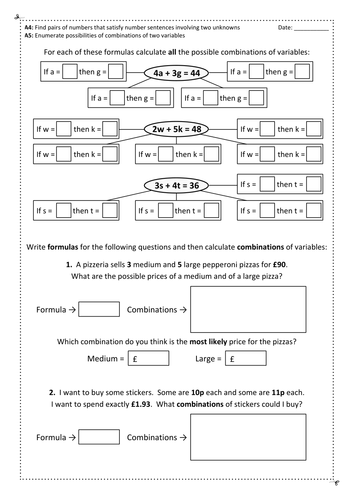 Year 6: Algebra (Day 5) | Teaching Resources