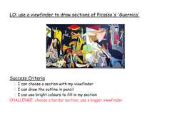 Picasso Guernica Viewfinder Drawing/Painting by megaalex66 | Teaching ...