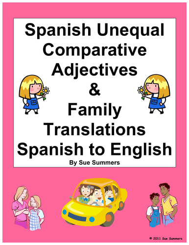 Spanish Unequal Comparative Adjectives and Family Translations ...