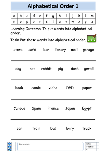 Alphabetical Order | Teaching Resources