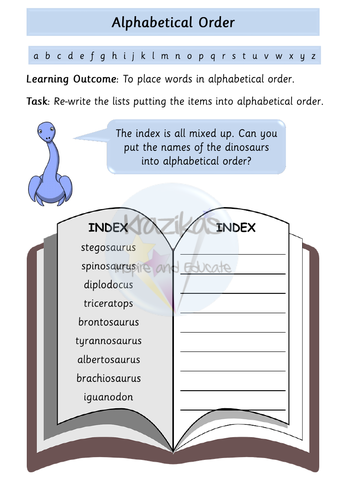 Alphabetical Order : PowerPoint Lesson and Worksheets | Teaching Resources