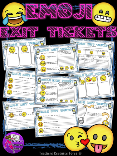 Emoji Exit Tickets by TeachersResourceForce - Teaching Resources - TES