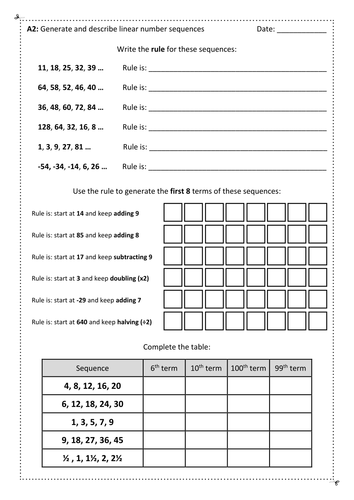 Year 6: Algebra (Day 6) | Teaching Resources