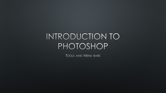 Introduction to Adobe Photoshop | Teaching Resources