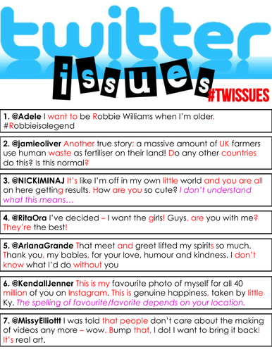 TWITTER ISSUES Volume 2 - Correct MORE Spelling and Grammar of ...