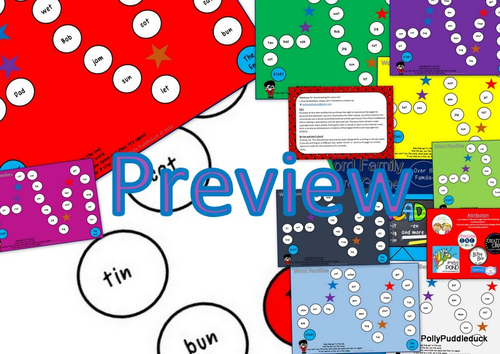 Spelling and Reading - Word Family Board Games | Teaching Resources