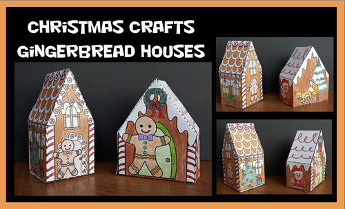 Christmas Crafts - Gingerbread Houses | Teaching Resources