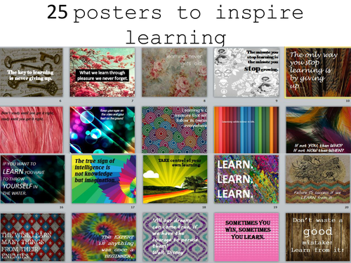 25 inspiring learning posters | Teaching Resources
